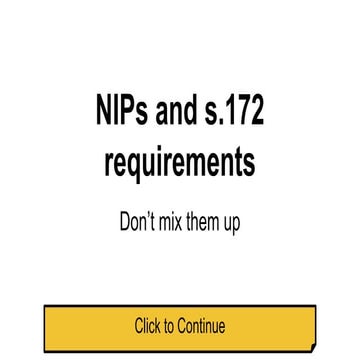 NIPs and s.172 requirements | PDF