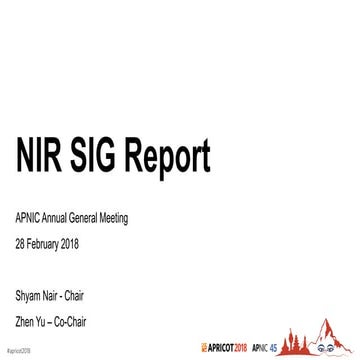 NIR SIG AGM Report | PDF | Technology & Computing