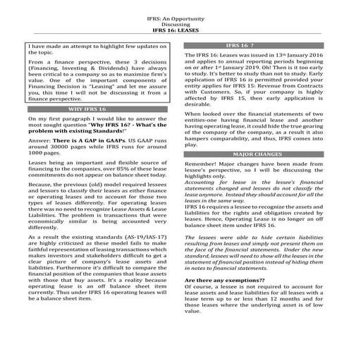 IFRS 16: Leases | PDF