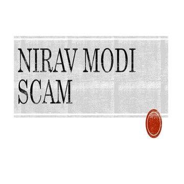 Nirav modi scam | PPTX