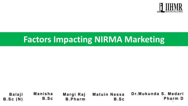 Nirma company analysis | DOCX