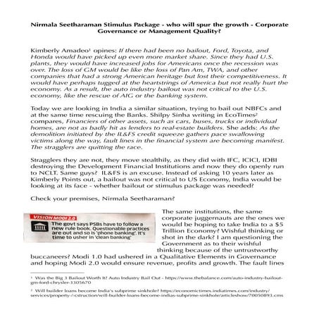 Nirmala seetharaman stimulus package who will spur the growth ...