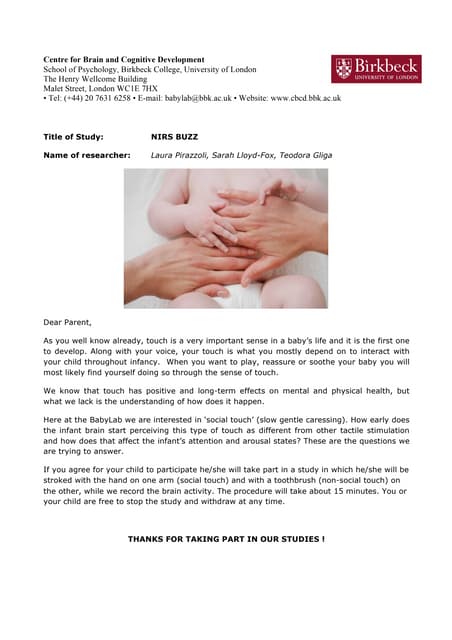 Birkbeck Babylab presentations