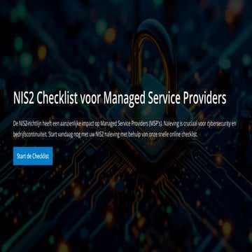 NIS2 Checklist voor Managed Service Providers (MSP's) | PDF