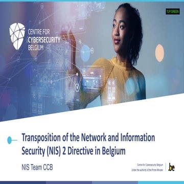 NIS2 in BE , Cyber Review CCB Information | PDF