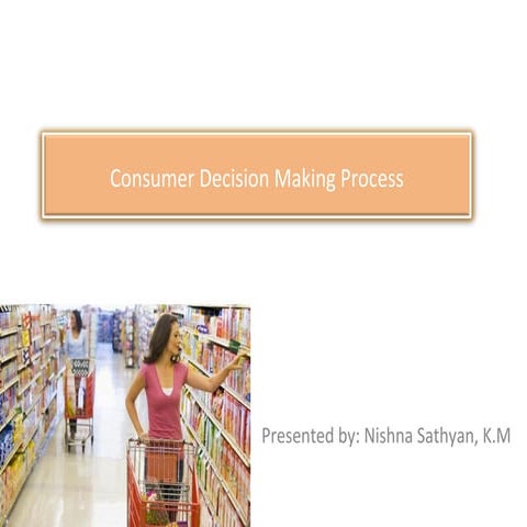 consumer decision making process | PPT