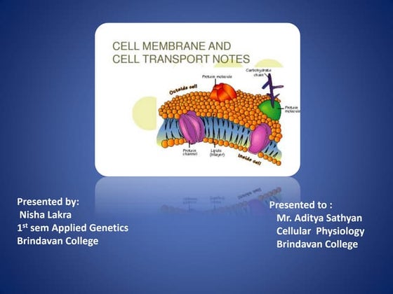 Transport across cell membrane | PPT