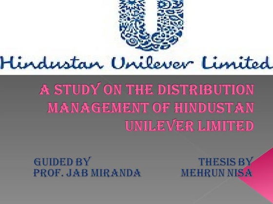 HUL Distribution Model | PDF