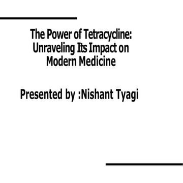 Tetracycline, mechanism of action, pharmacokinetics,adr | PDF