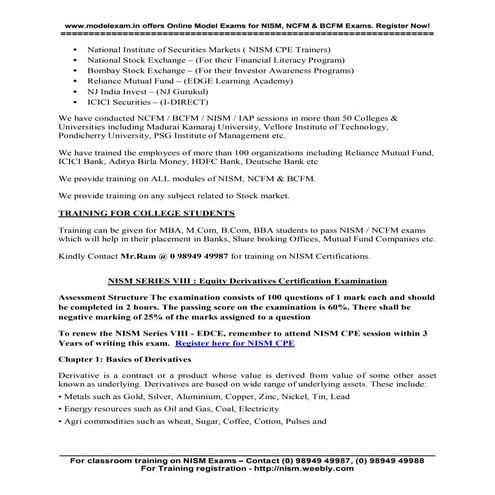 Nism viii notes | PDF