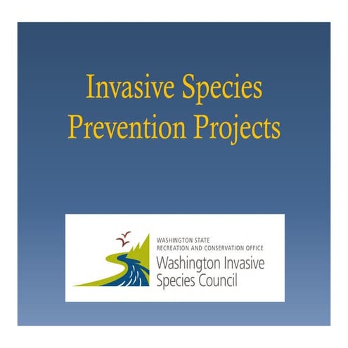 Washington Invasive Species Council Presentation | PPT