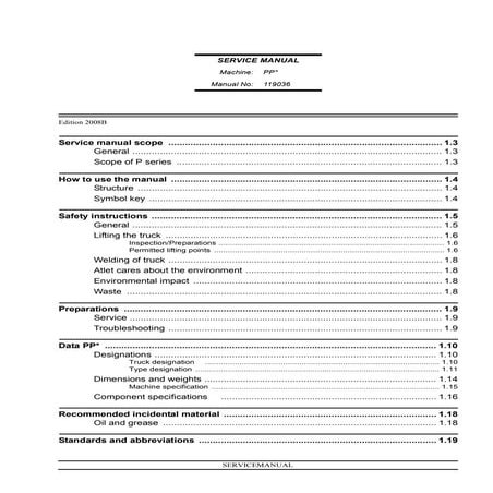 Nissan forklift p frame - ppl series service repair manual | PDF