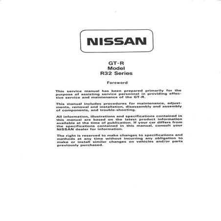 Nissan GT-R R32 Series Service Repair Manual.pdf