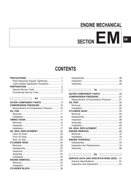 Jcb isuzu 6 hk1 engine service repair manual | PDF