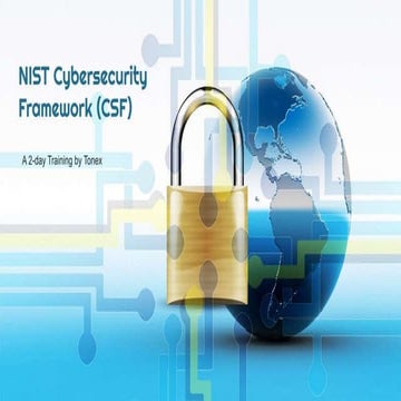 NIST Cybersecurity Framework (CSF) Workshop for Business Organizations ...