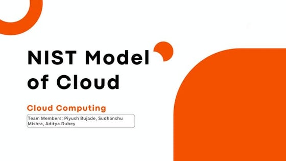NIST Cloud Computing Reference Architecture | PPTX