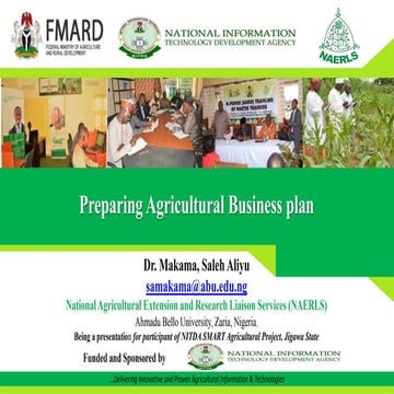 Preparing Agribusiness Plan | PPTX
