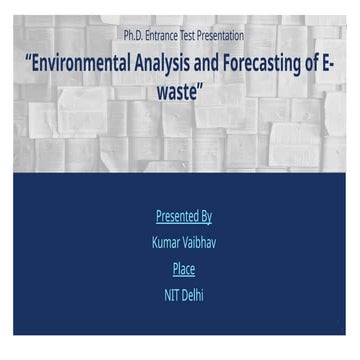 Environmental Analysis and forecasting of E-waste.pptx