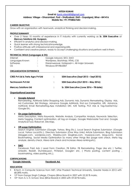Amar resume | PDF