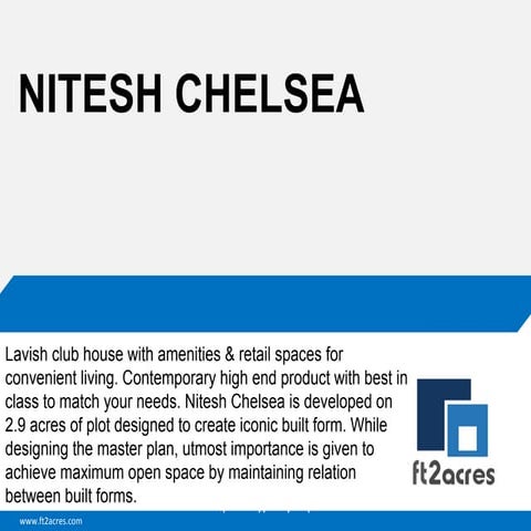 Nitesh Chelsea - ft2acres.com