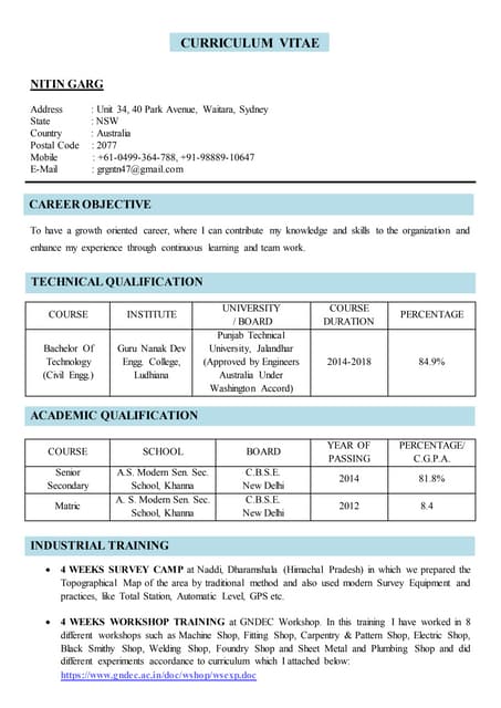 Nitin garg cv | PDF Nitin garg cv | PDF