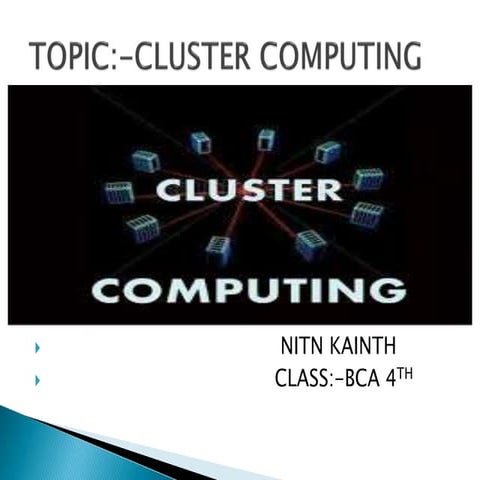 cluster computing | PPTX