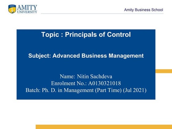 Controlling in management | PPT