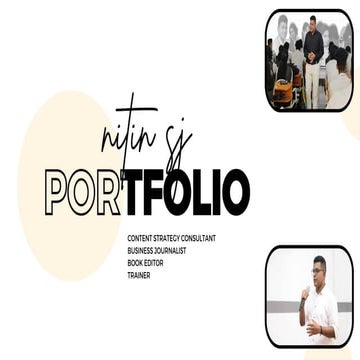 Nitin SJ - Portfolio 1Q2024 - Trainer, Book Editor, Journalist | PDF