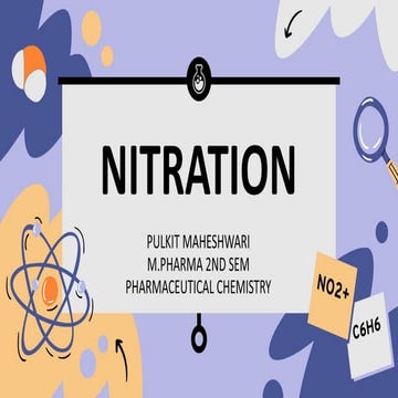 NITRATION M.PHARMA Chemistry(MPC204T) Pharmaceutical Process Chemistry.pptx