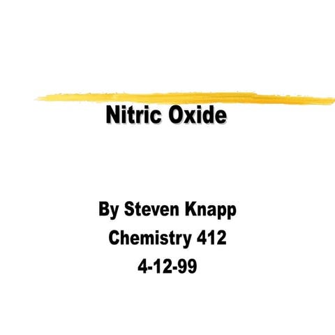 nitric oxide and its chemical reactions.ppt