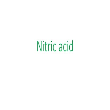 Industrial manufacturing of Nitric acid | PDF