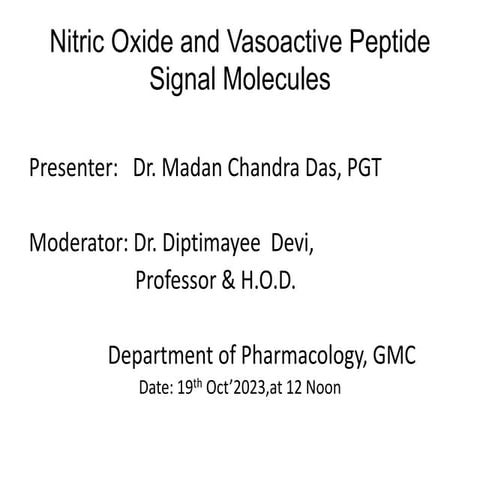 NITRIC OXIDE AND VASOACTIVE PEPTIDE SIGNAL MOLECULE.pptx