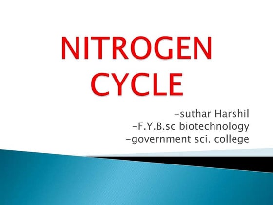 Nitrogen cycle (ppt presentation) | PPT