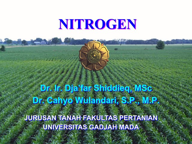 M21 kelompok 7 metabolisme nitrogen | PPTX