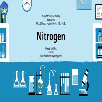Nitrogen, properties (physical and chemical), and it application | PPTX