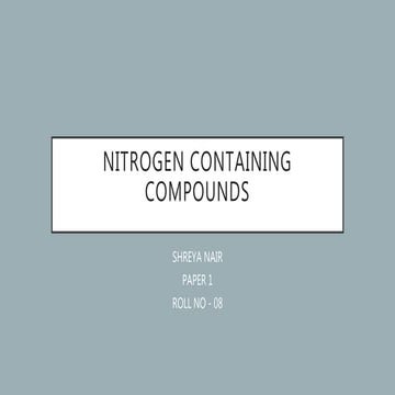 Nitrogen containing compounds alkaloids | PPTX