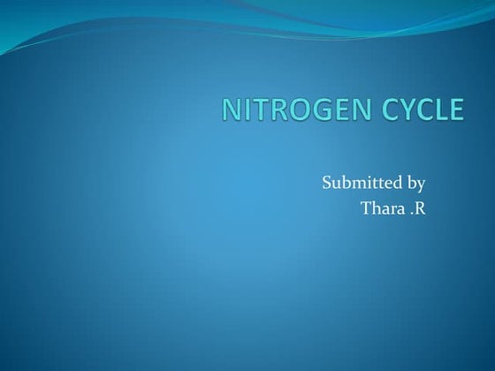 Nitrogen cycle (ppt presentation) | PPT