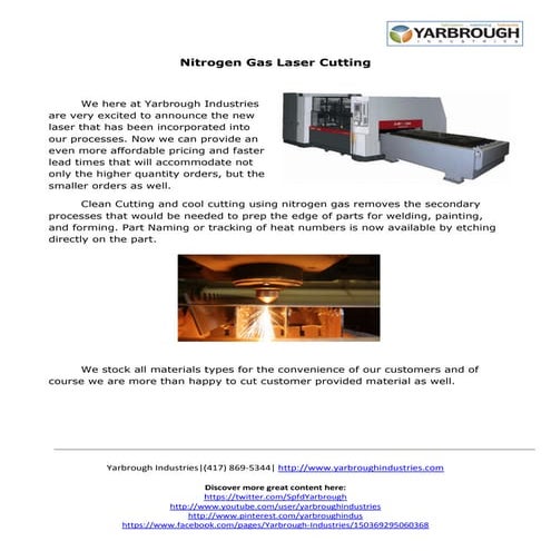 Nitrogen Gas Laser Cutting | PDF