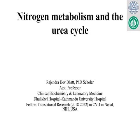 Nitrogen metabolism and the urea cycle.pptx