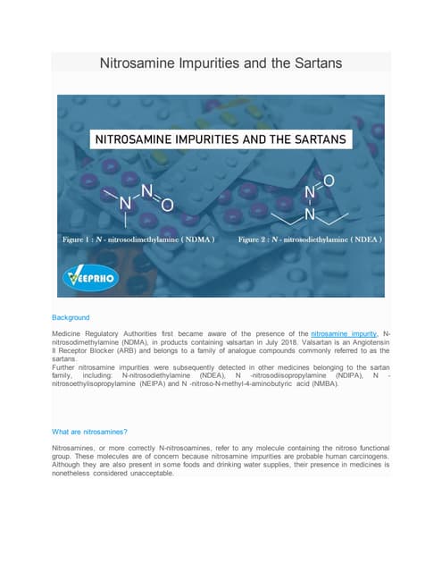 NDSRIs - Nitrosamine Drug Substance-Related Impurities (NDSRIs) | PPT