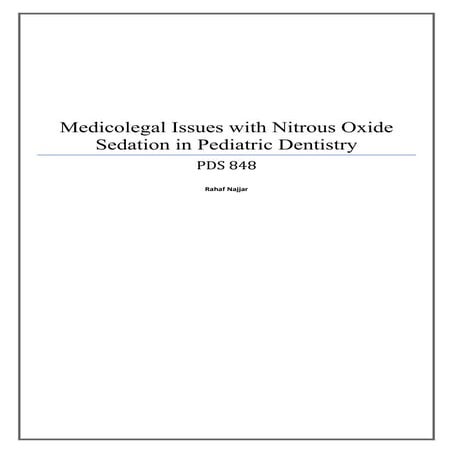 Nitrous oxide sedation | PDF