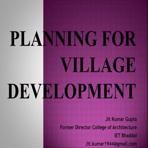 Planning for village development | PPTX