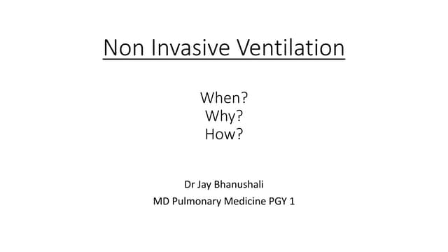 Non invasive ventilation | PPT