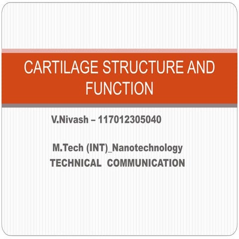 cartilage structure and function | PPTX
