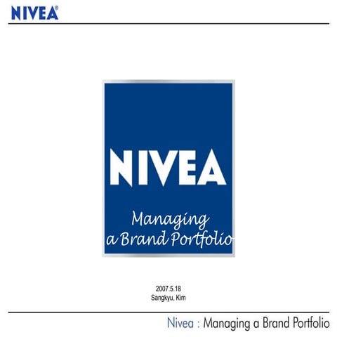 Nivea Brand Portfolio | PPTX