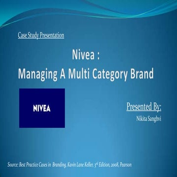 Nivea Case Study | PPTX