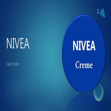 Nivea Case Study- Presentation- Marketing Management- MBA | PPTX