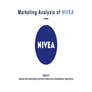 Marketing Analysis of NIVEA | PPTX