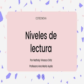 Niveles de lectura | PDF