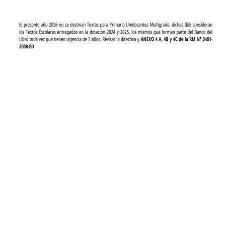 Actualización 2026: Textos Escolares para Primaria Unidocentes ...